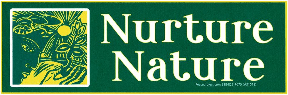 Nurture Nature Environmental Awareness Large Bumper Magnet for Vehicles ...