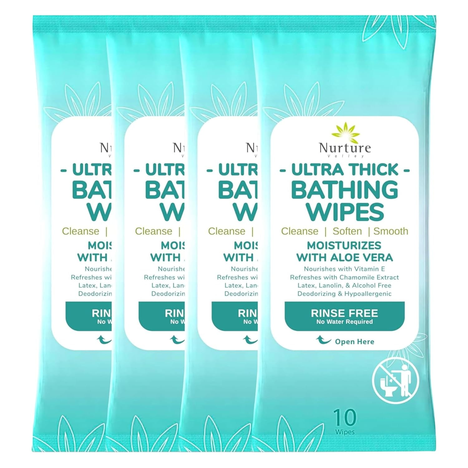 Nurture XL Ultra Thick Body Wipes for Adults w/Aloe | 40 Extra Large ...