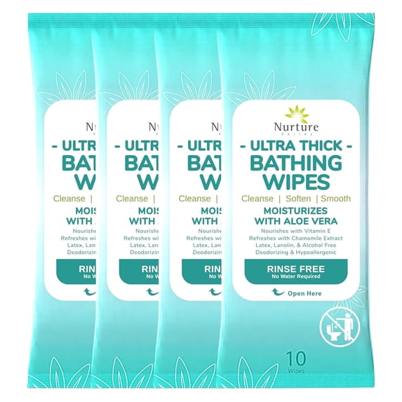 Nurture XL Ultra Thick Body Wipes for Adults w/Aloe | 40 Extra Large ...