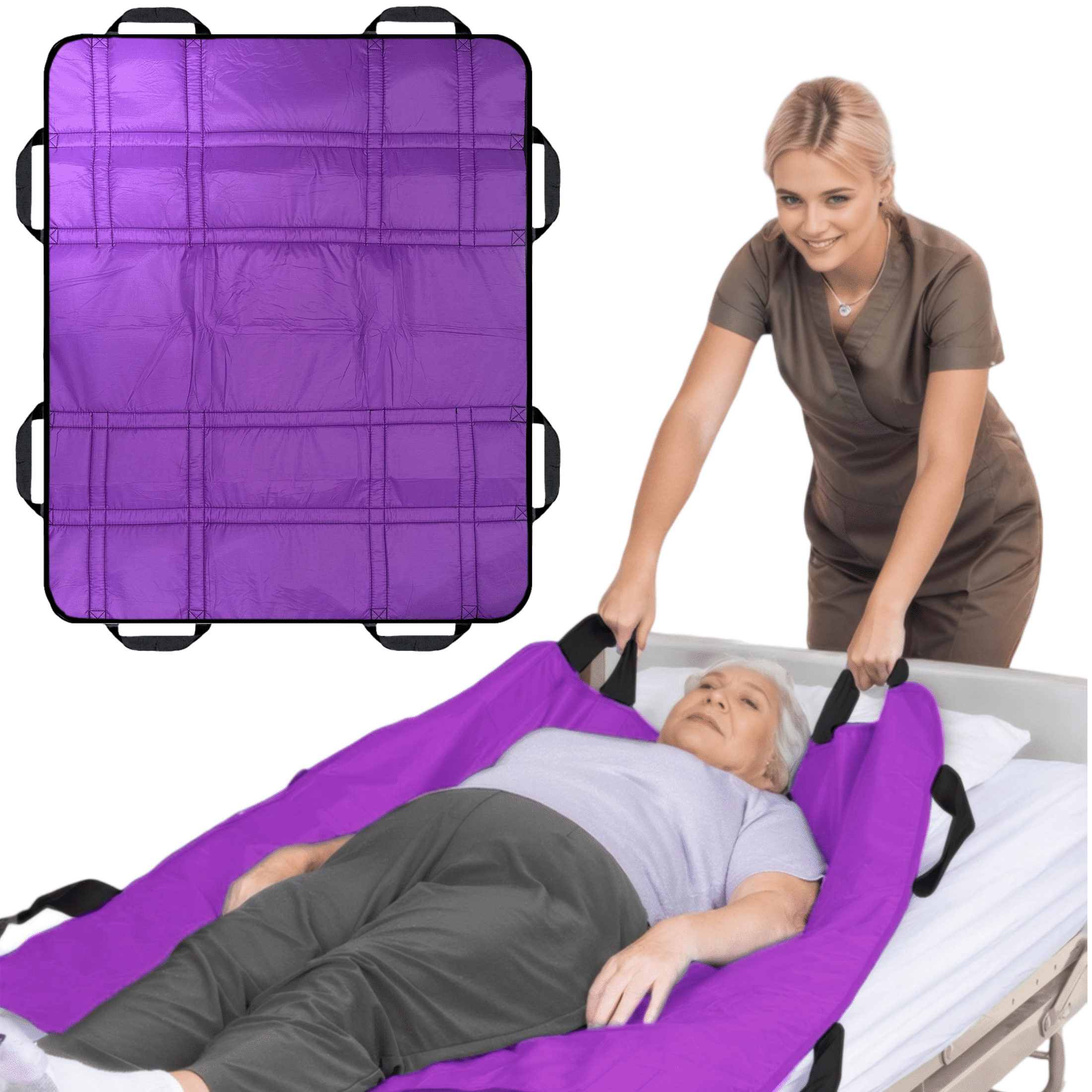 NurtureCare 3-Layer Comfort, Positioning Bed Pad with Handles, Washable ...