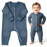 NurtureNauts® Padded Baby Romper, 100% Cotton, Elbow & Knee Pads, 2-Way ...