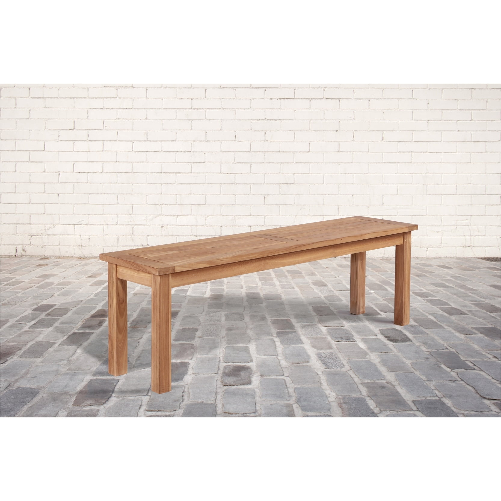Nusa 54'' Solid Teak Outdoor Bench - Walmart.com