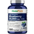 NusaPure Blueberry Concentrate 20,000mg, 180 Vegan Capsules, 30:1 ...
