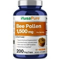 NusaPure Bee Pollen 1500mg Complex Pills, 200 Veggie Capsules - Dietary ...