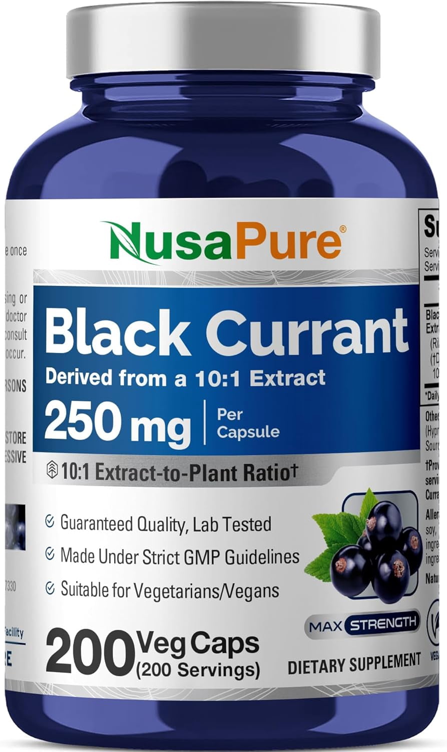 NusaPure Black Currant 250mg - Digest - Walmart Business Supplies