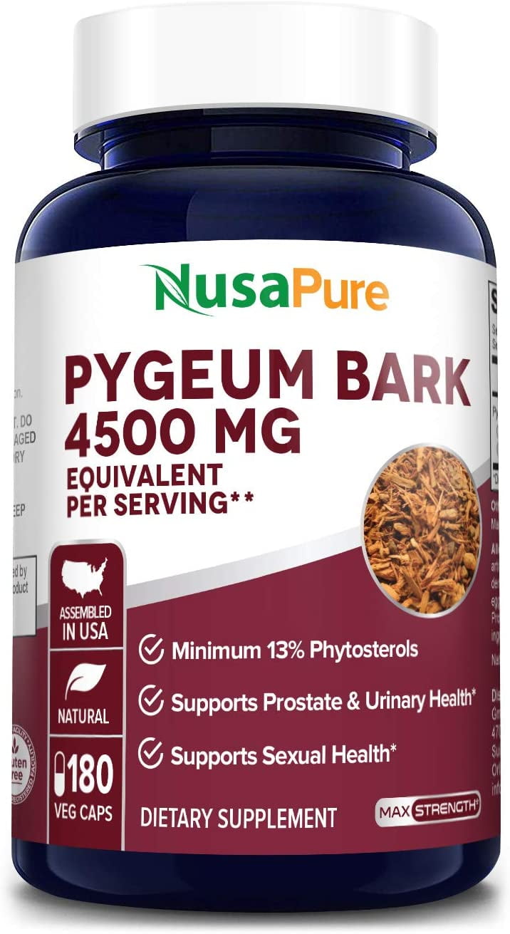 NusaPure Pygeum Bark 4500mg 180 Veggie Capsules, Non-GMO and Gluten ...