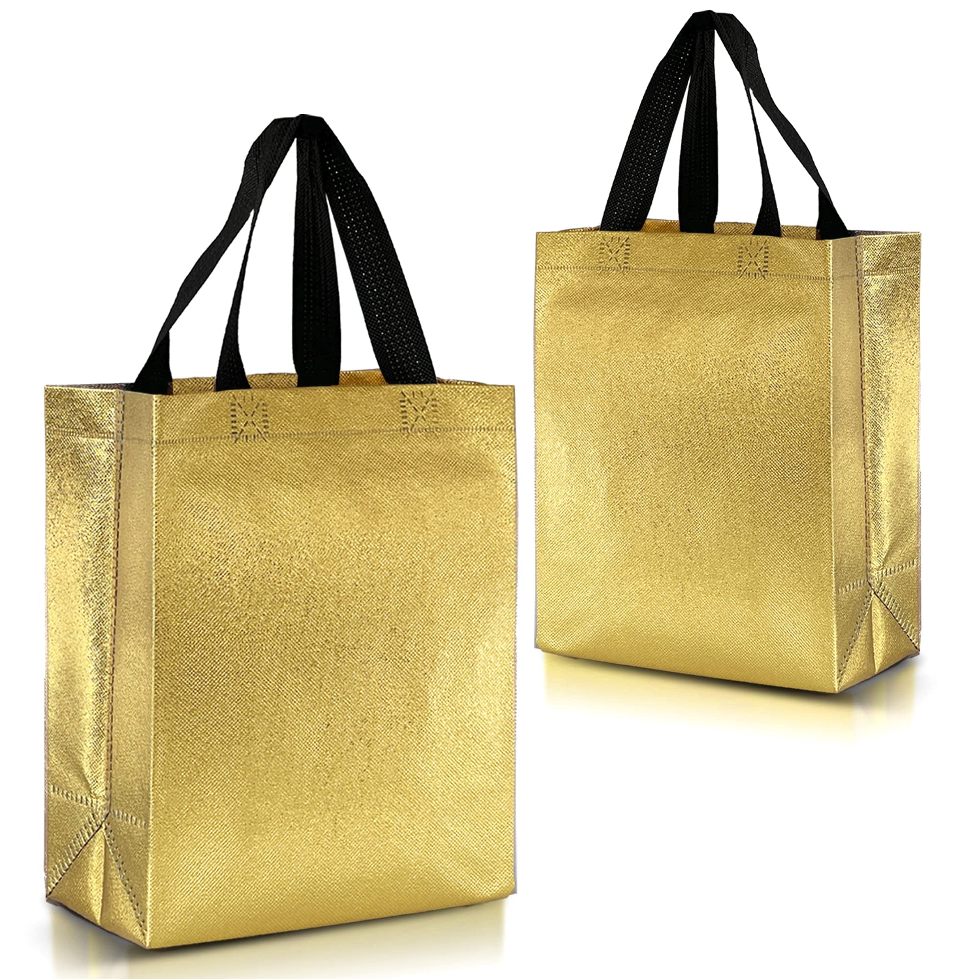 Nush Nush Gold Gift Bags Medium Size - Set of 12 Reusable Gift Bags ...