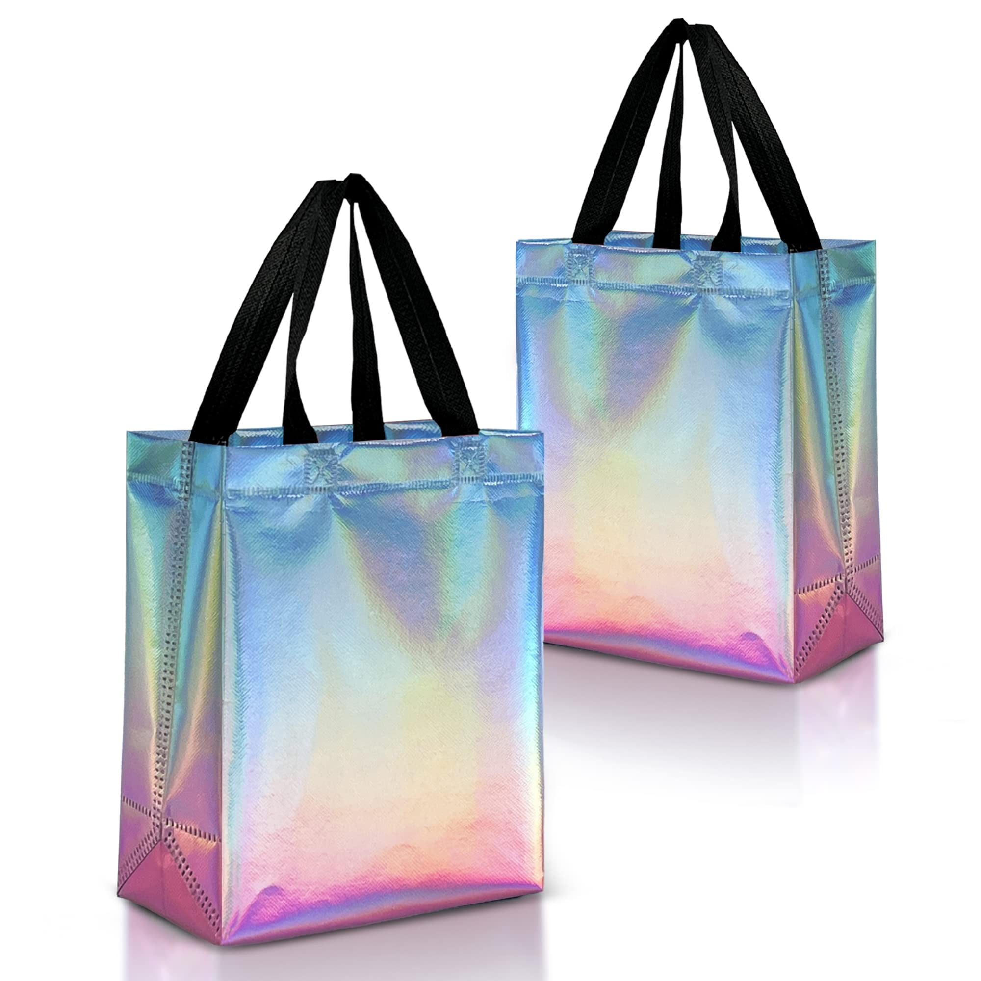 Nush Nush Gradient Gift YPF5 Bags Medium Size - Set of 12 Aqua to Pink Reusable Gift Bags With ...