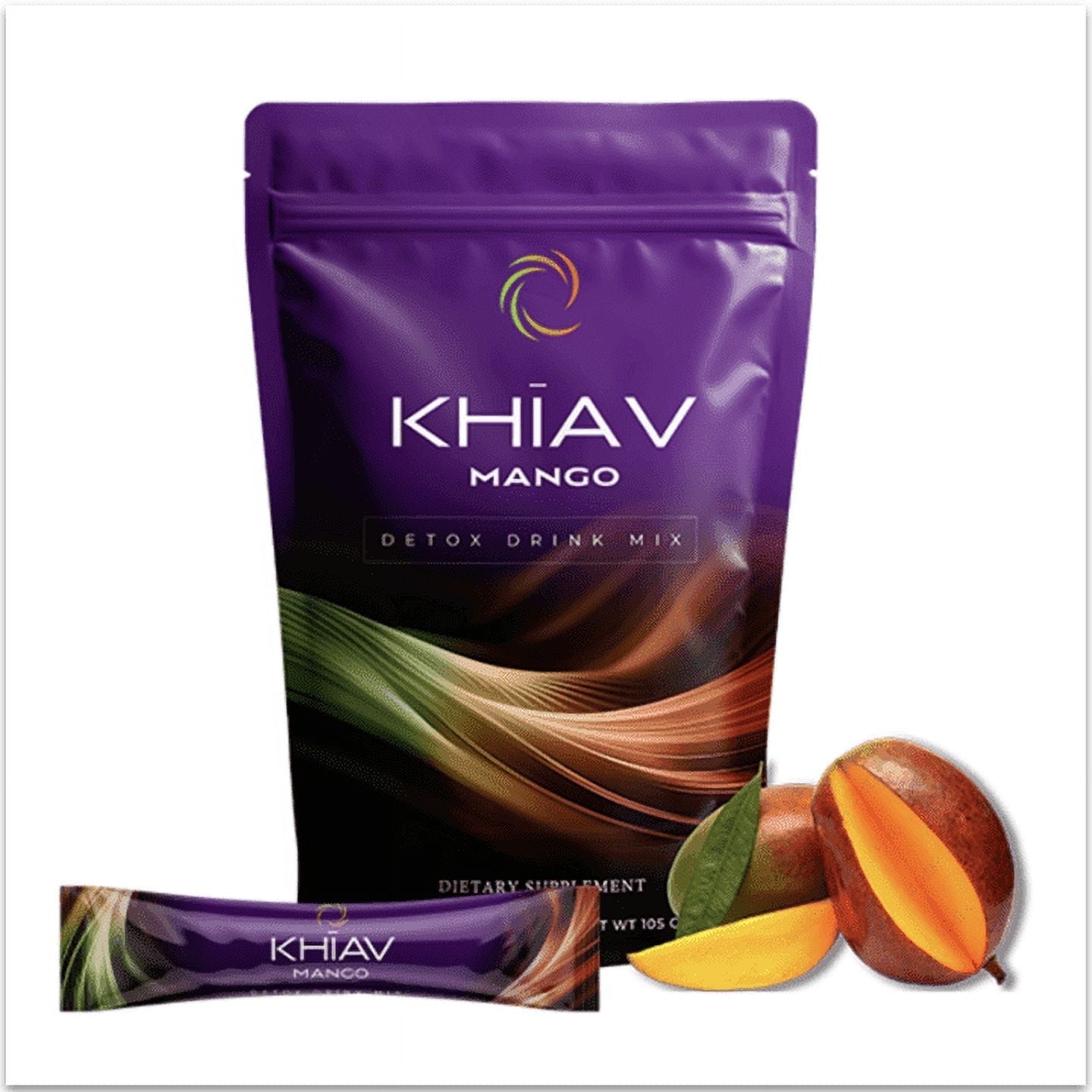Nuspira Khiav Mango Detox Drink Mix for Gentle Body Cleansing, Caffeine ...