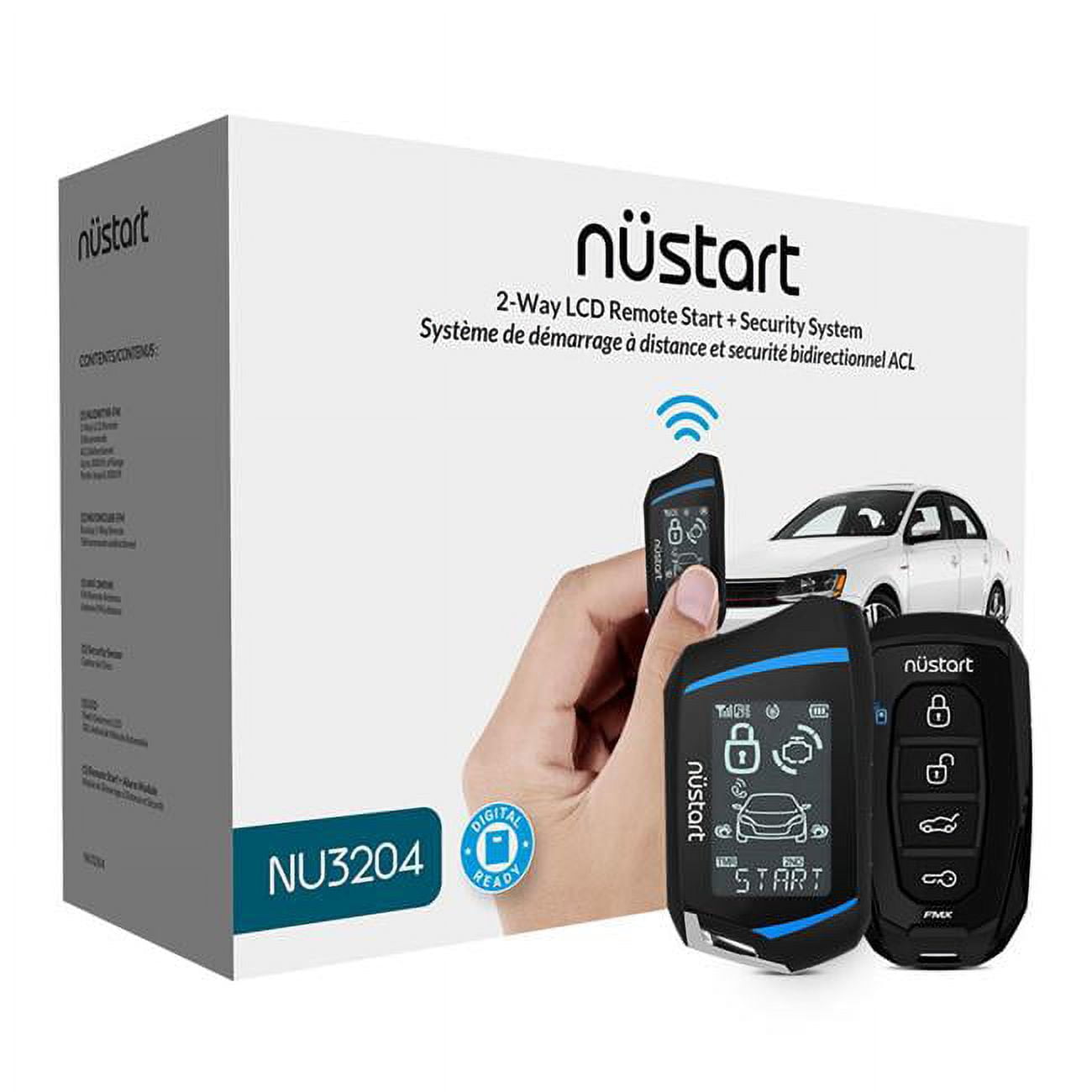 Nustart NUSNU3204 2way Blade Ready Digital Remote Start with Alarm ...