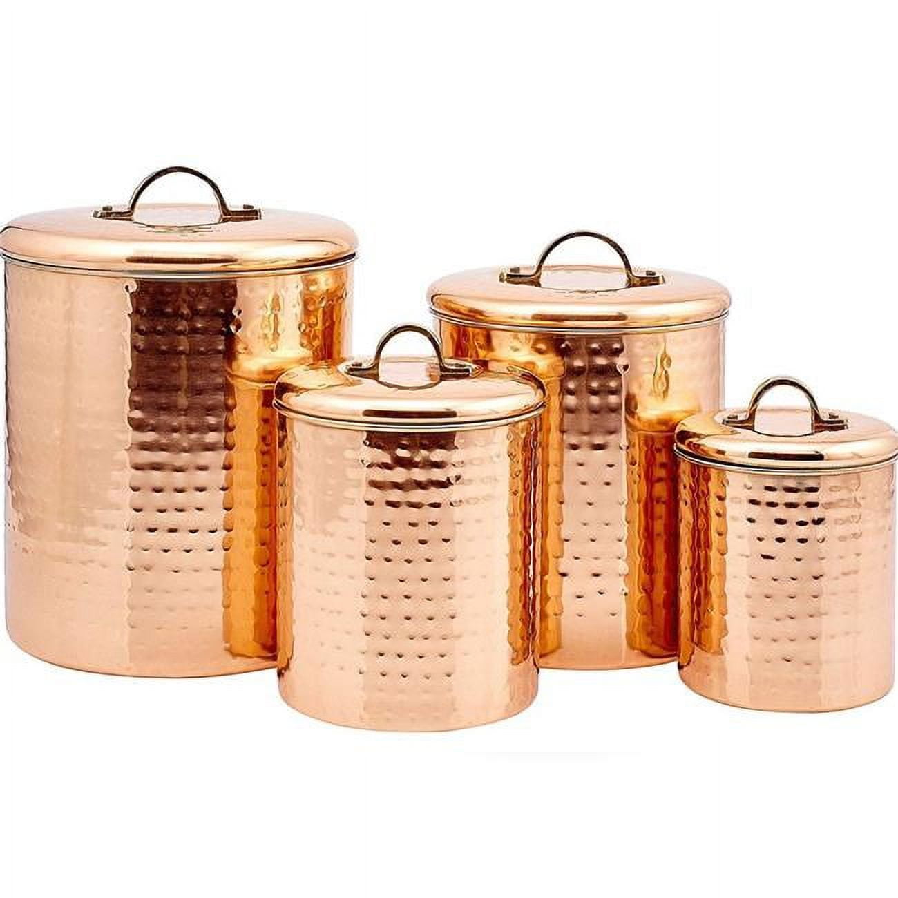 Nusteel TG-843C-4 4 qt. Hammered Copper Canister - Walmart.com