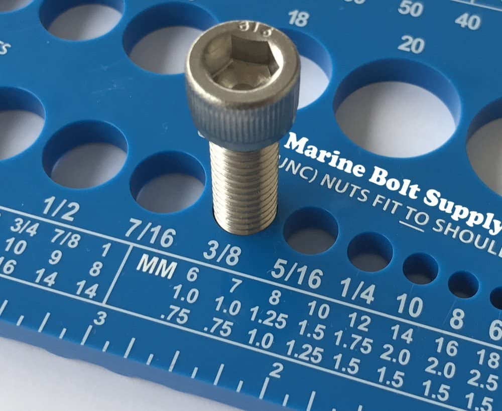 Nut, Bolt & Screw Gauge Standard & Metric Coarse & Fine Diameter ...