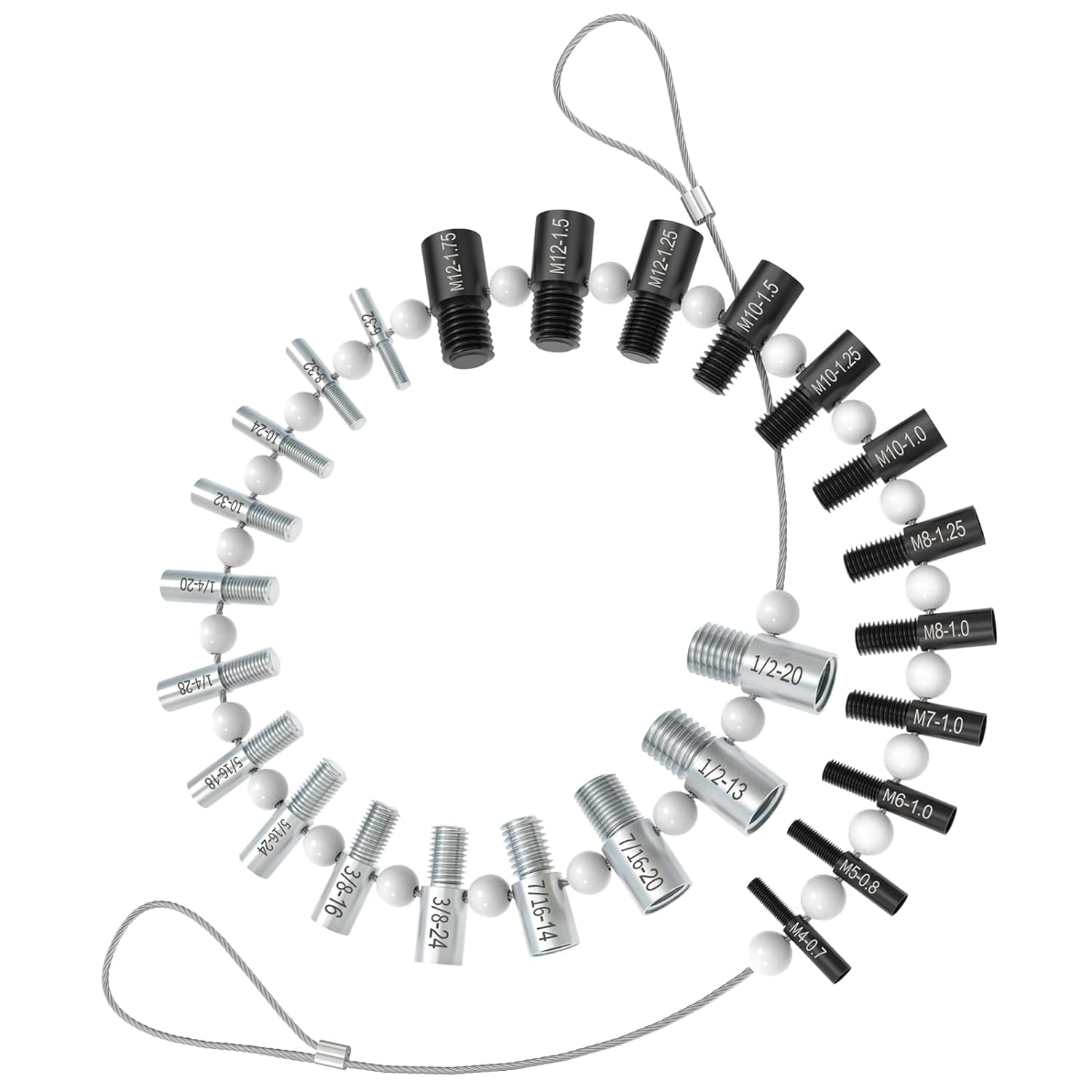 Nut and Bolt Thread Checker, 26 Male/Female Identifier Gauge, Quickly ...
