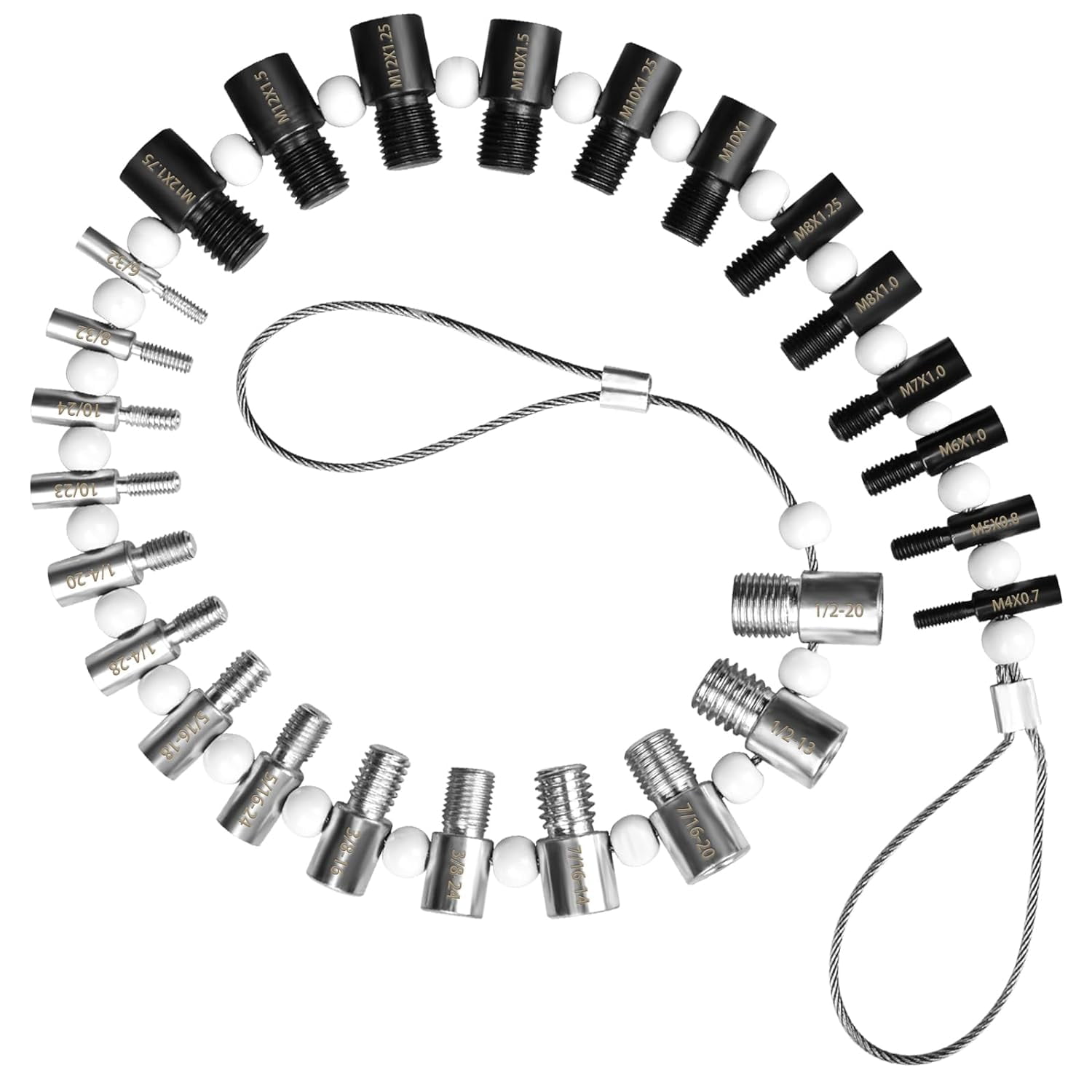 Nut and Bolt Thread Checker 26 Male/Female Thread Gauges (14 SAE/Inch ...