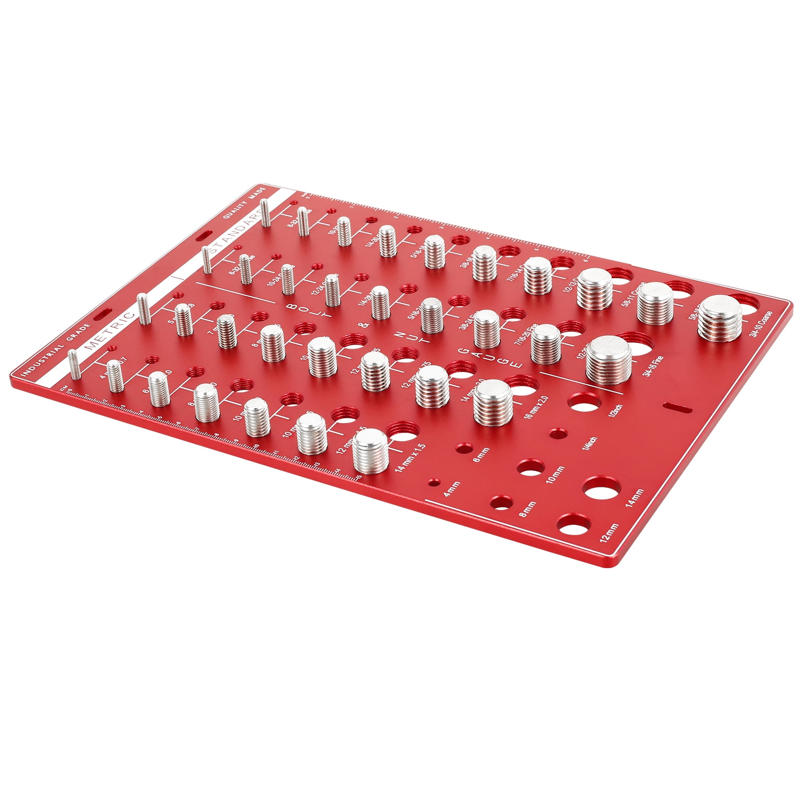 Nut and Bolt Thread Checker 34 Thread Sizes Checker Aluminum Alloy ...