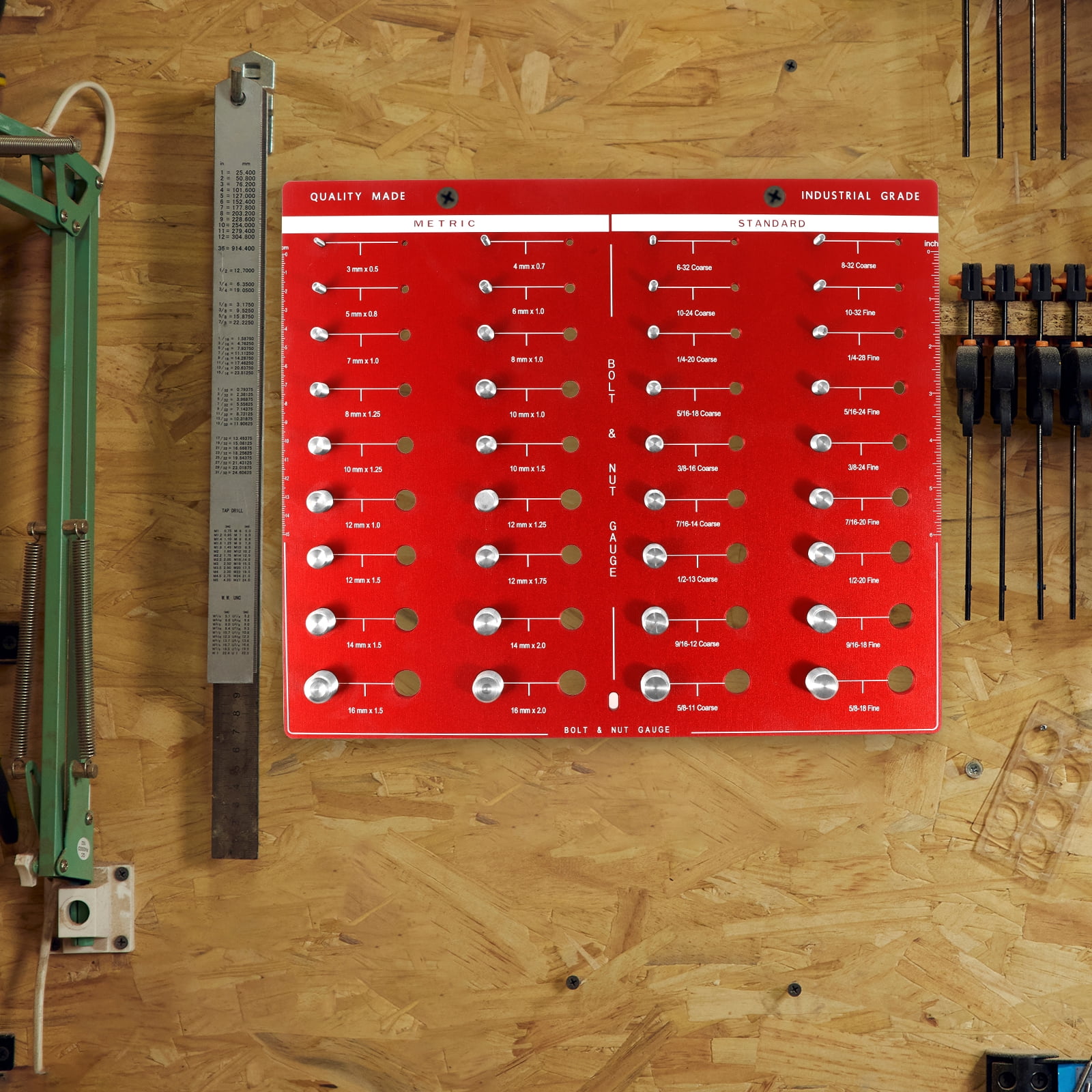 Nut and Bolt Thread Checker 44 Thread Sizes Checker Aluminum Alloy ...