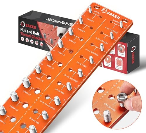 Nut and Bolt Thread Checker, Bolt Size and Thread Gauge, 14 Metric & 14 ...