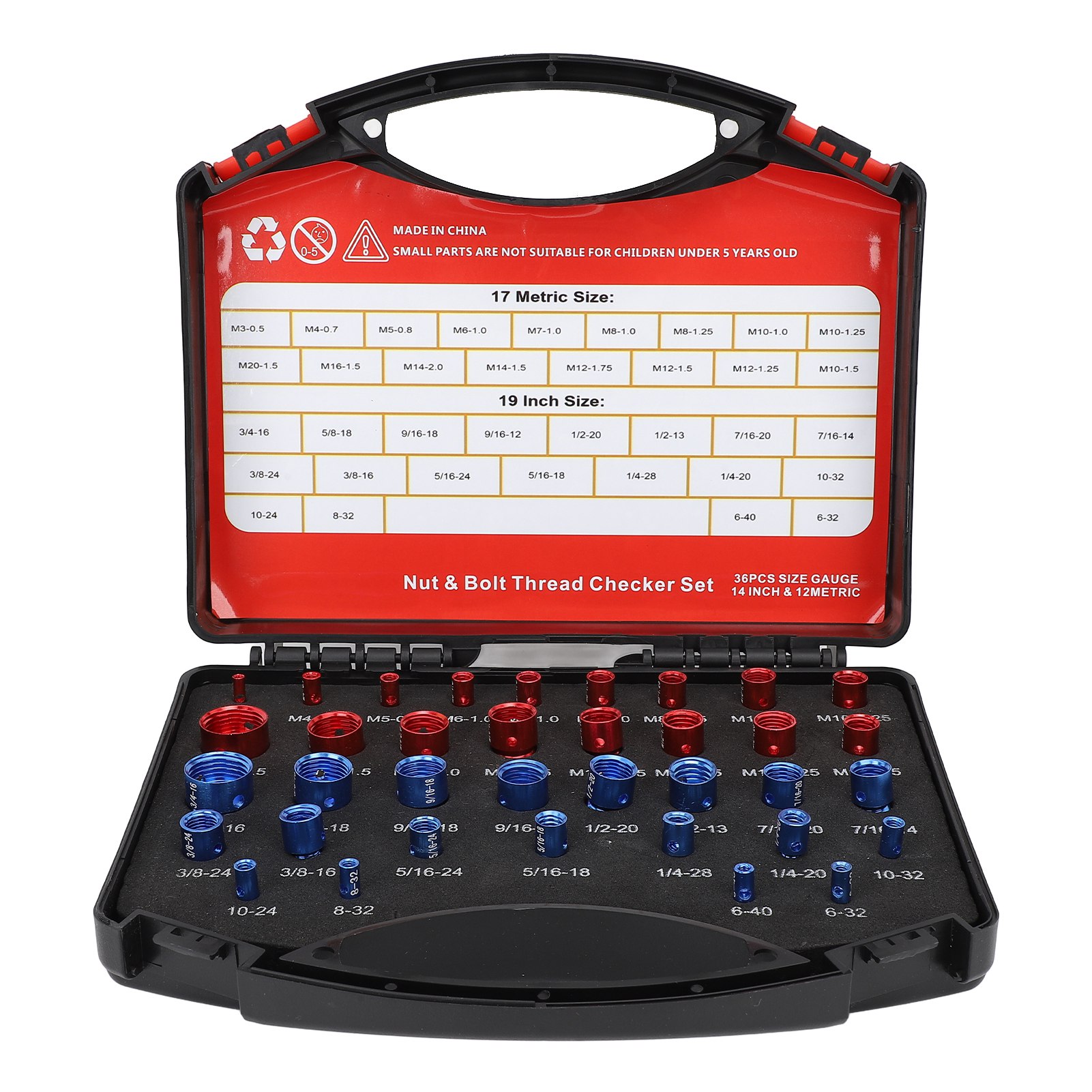 Nut Bolt Thread Checker Imperial Metric Aluminum High Accuracy Thread ...