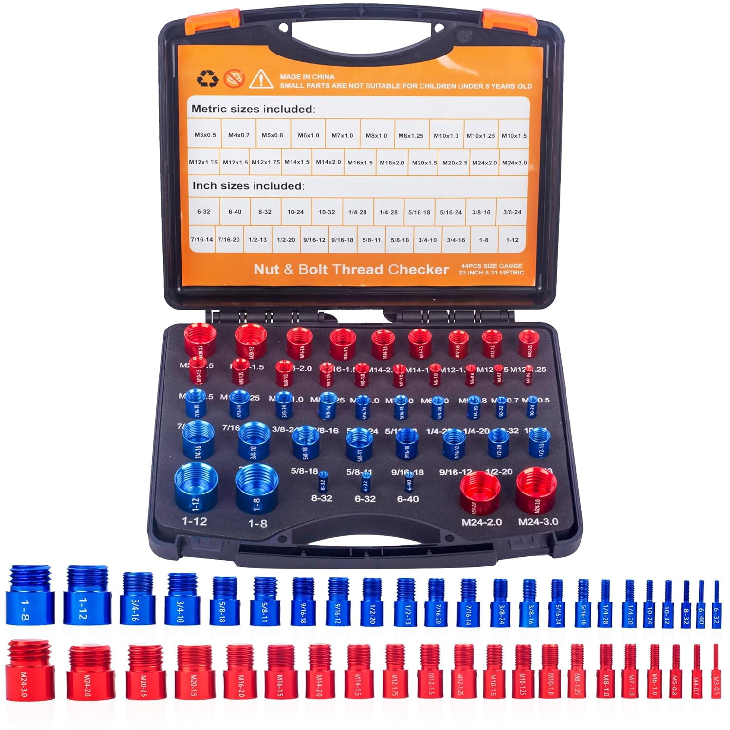 Nut and Bolt Thread Checker – Practical Thread Checker Box – Easy to ...
