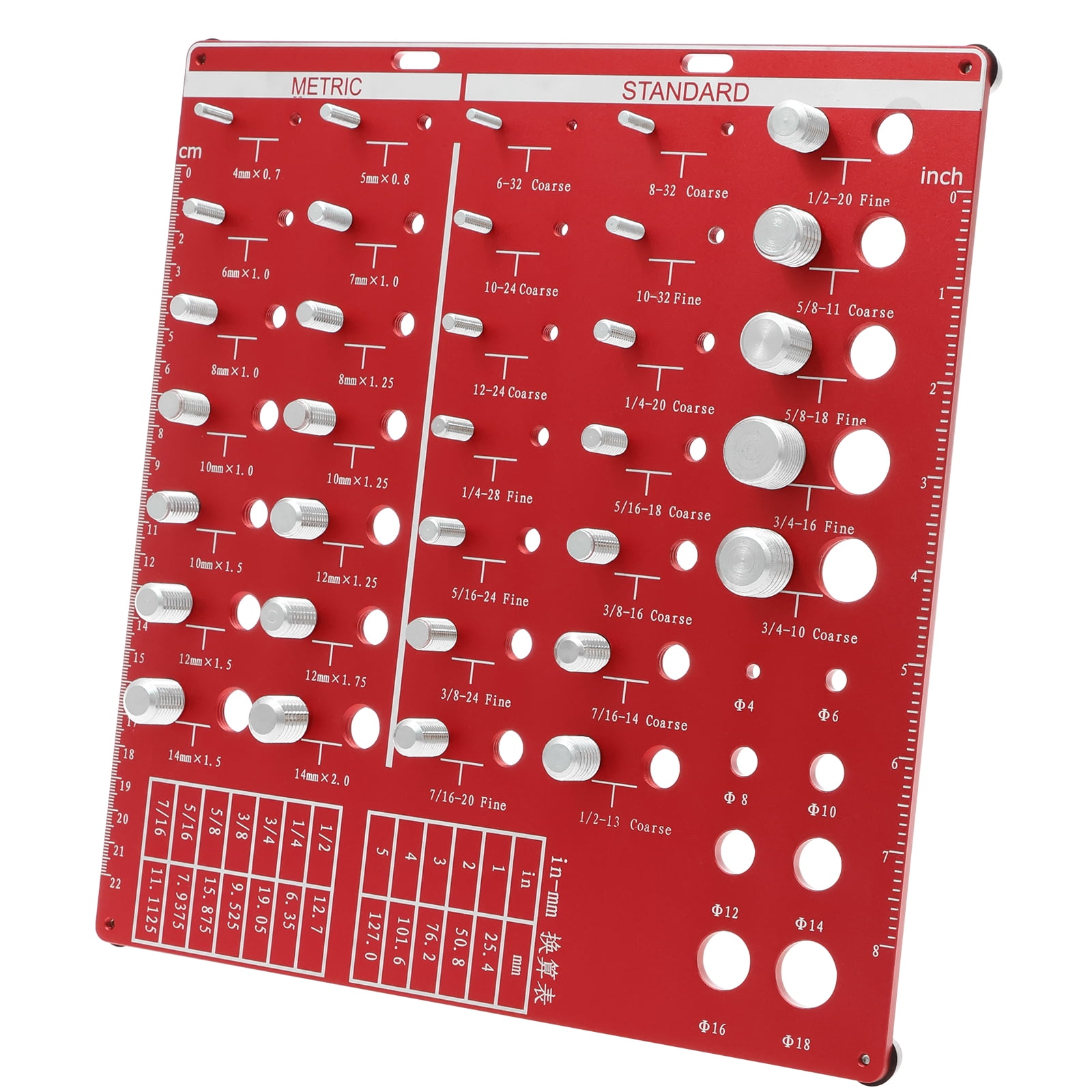 Nut and Bolt Thread Checker Solid Reusable Screw Size and Thread Gauge ...