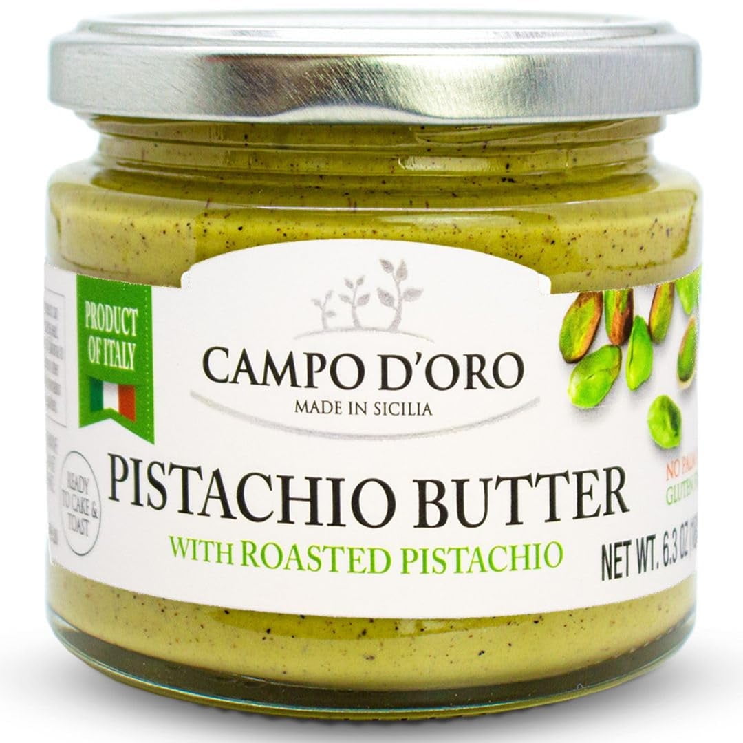 CAMPO D'ORO - Pistachio Butter Sweet Spreadable Cream, 6.3 oz (180g ...