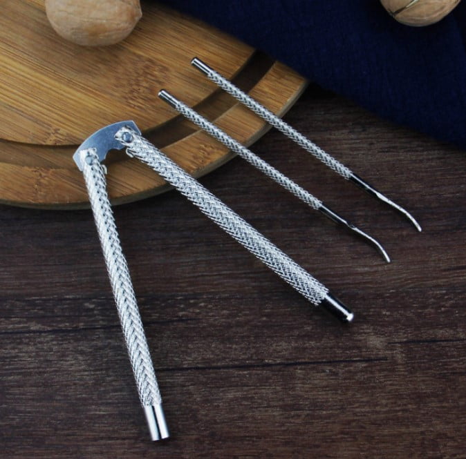 Nut Crackers and Picks. Stainless Steel Nutcracker Silver Metal Shell ...
