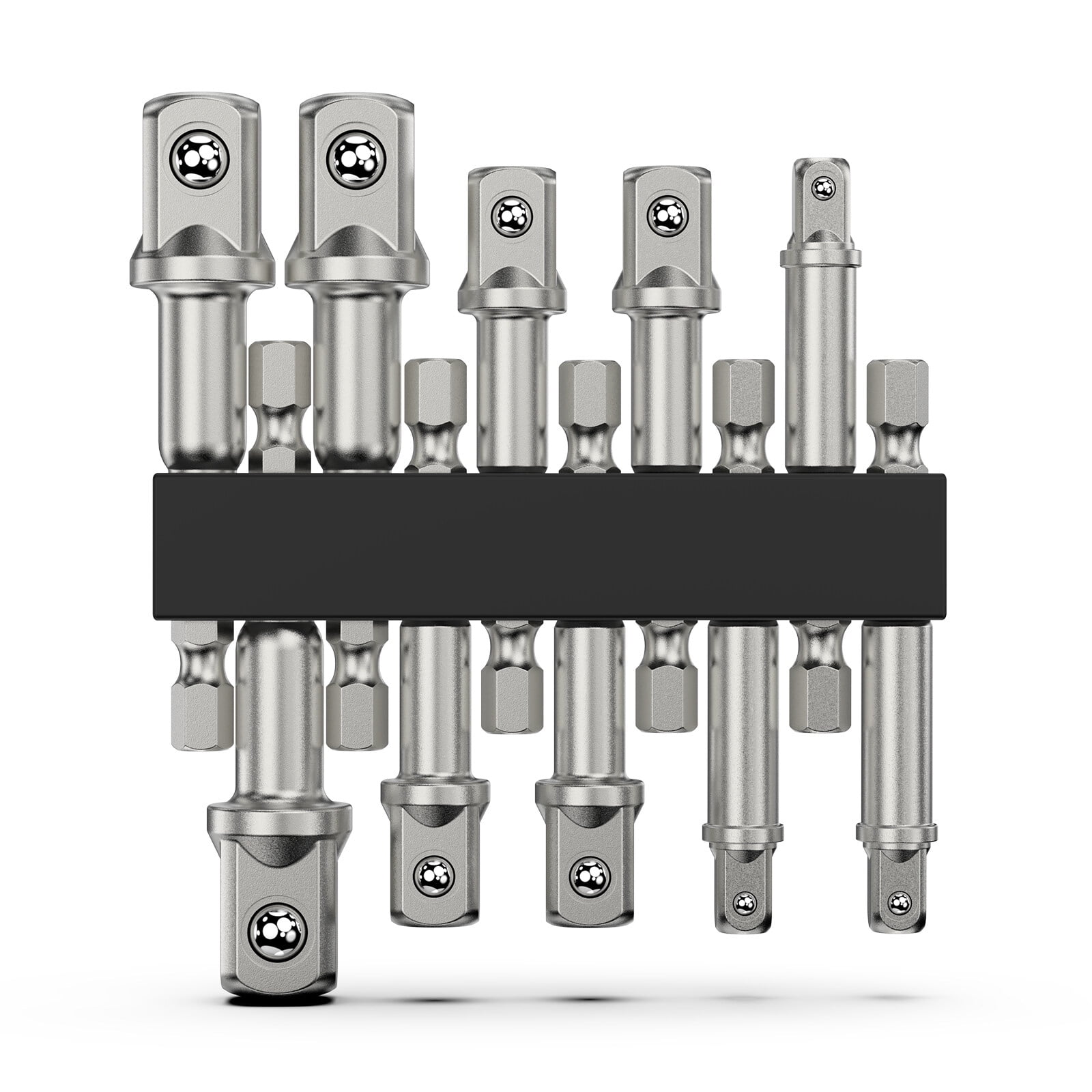 Nut Driver Set, Impact Grade Socket Adapter Set, 10-PCS Drill Bit Adapter with Bit Holder, Sizes ...