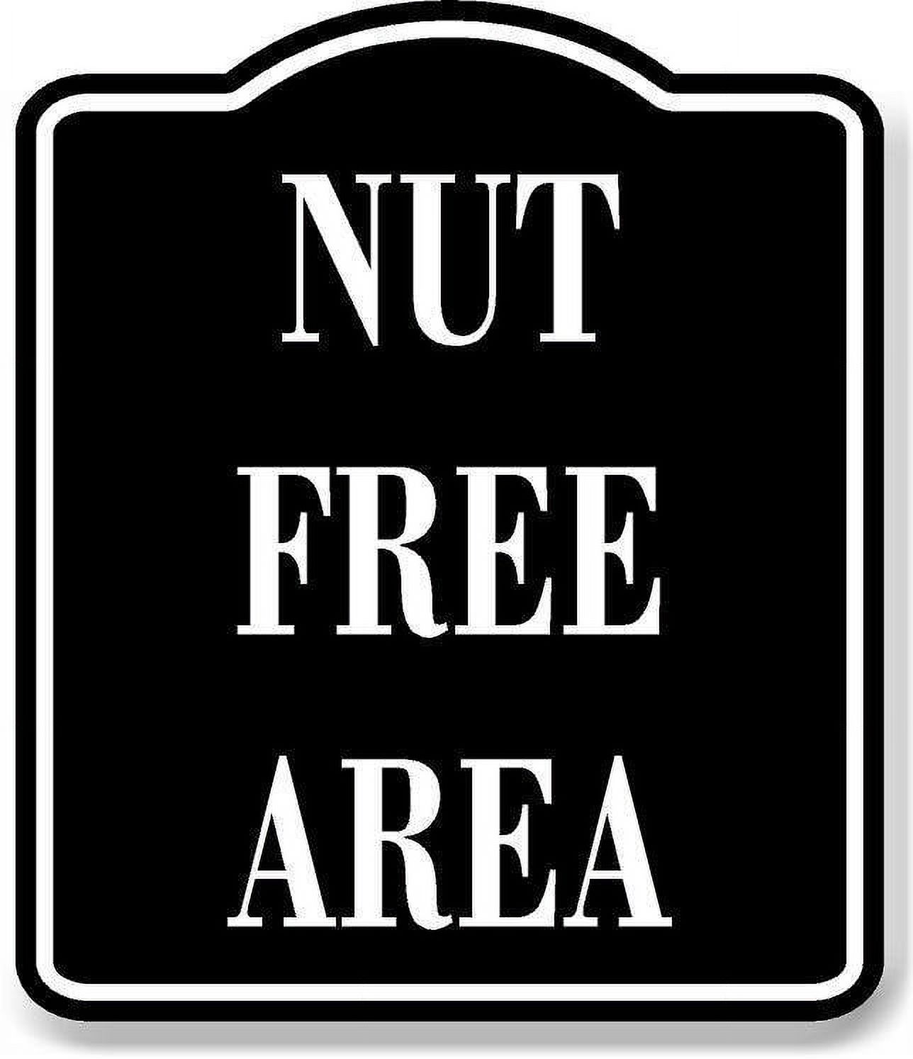 Nut Free Area BLACK Aluminum Composite Sign, 15"x18" - Walmart.com