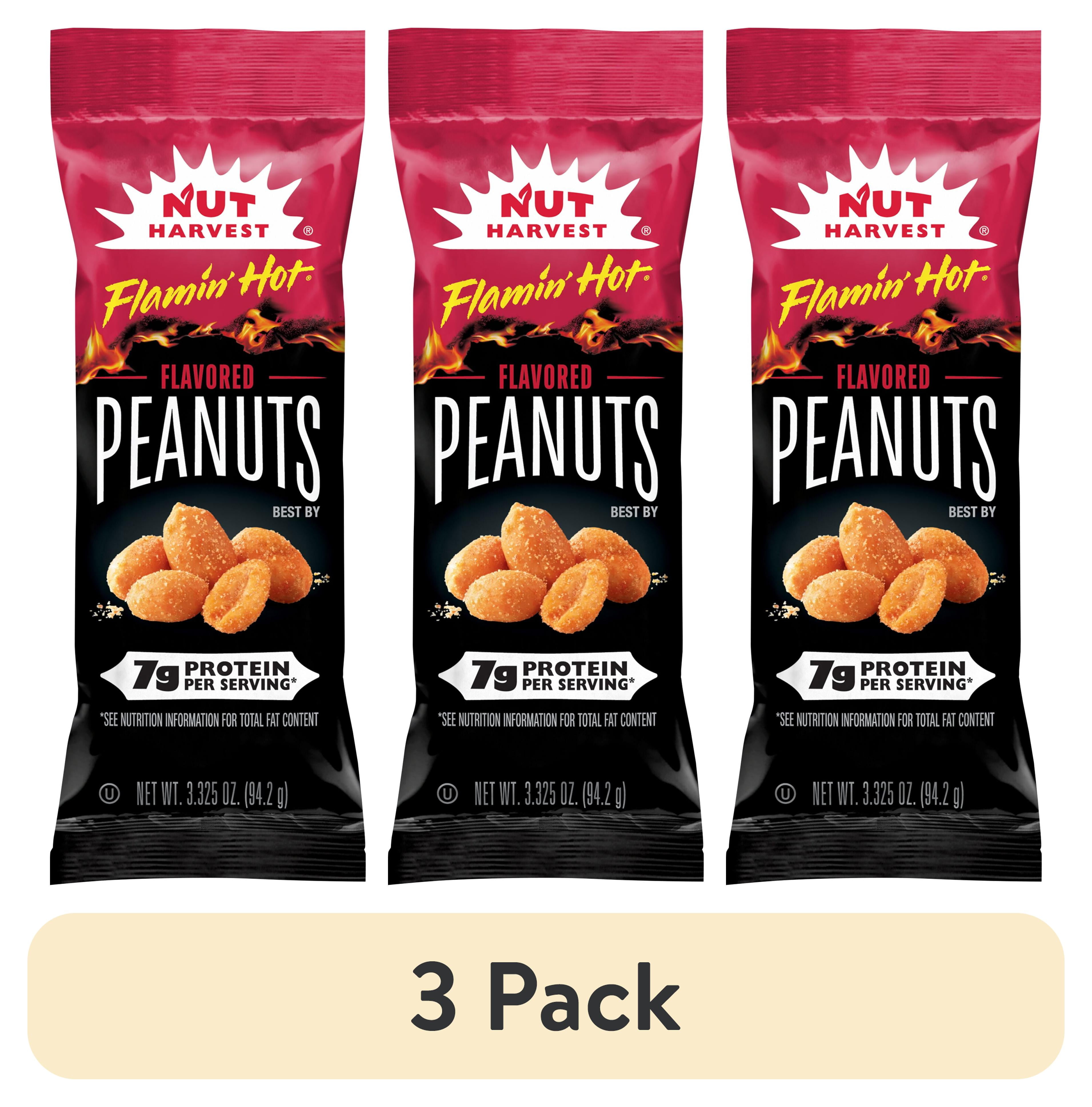 (3 pack) Nut Harvest Flamin Hot Flavored Peanuts, 3.35 oz - Walmart.com