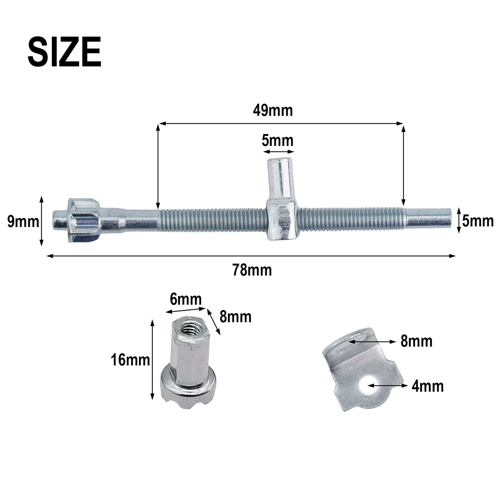 Nut Kit Adjuster Screw 78x49mm Chainsaw Adjuster Easy To Install For ...