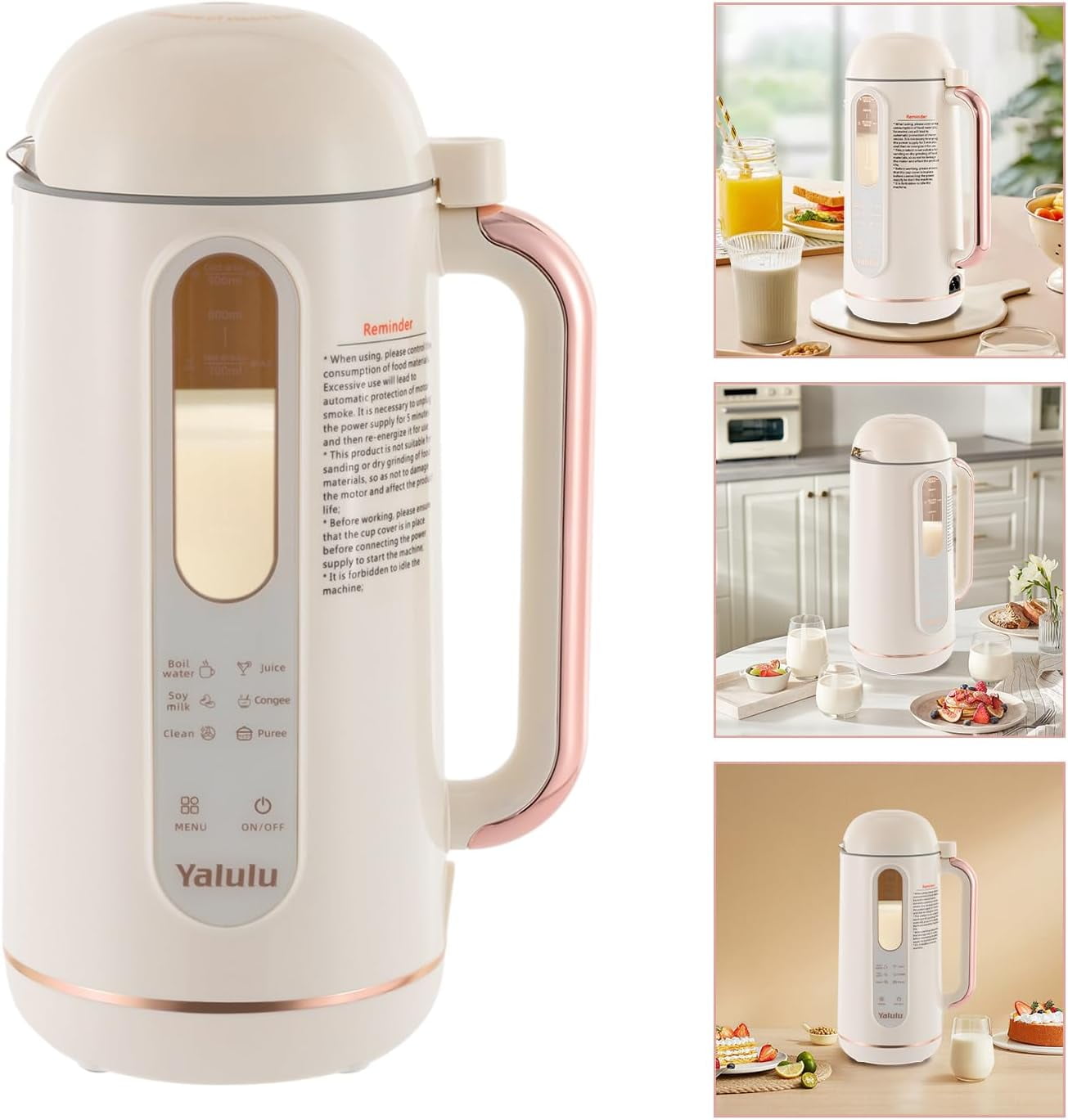 Nut Milk Maker, 30Oz/900mL Smart Automatic Soy Milk Maker for Homemade ...