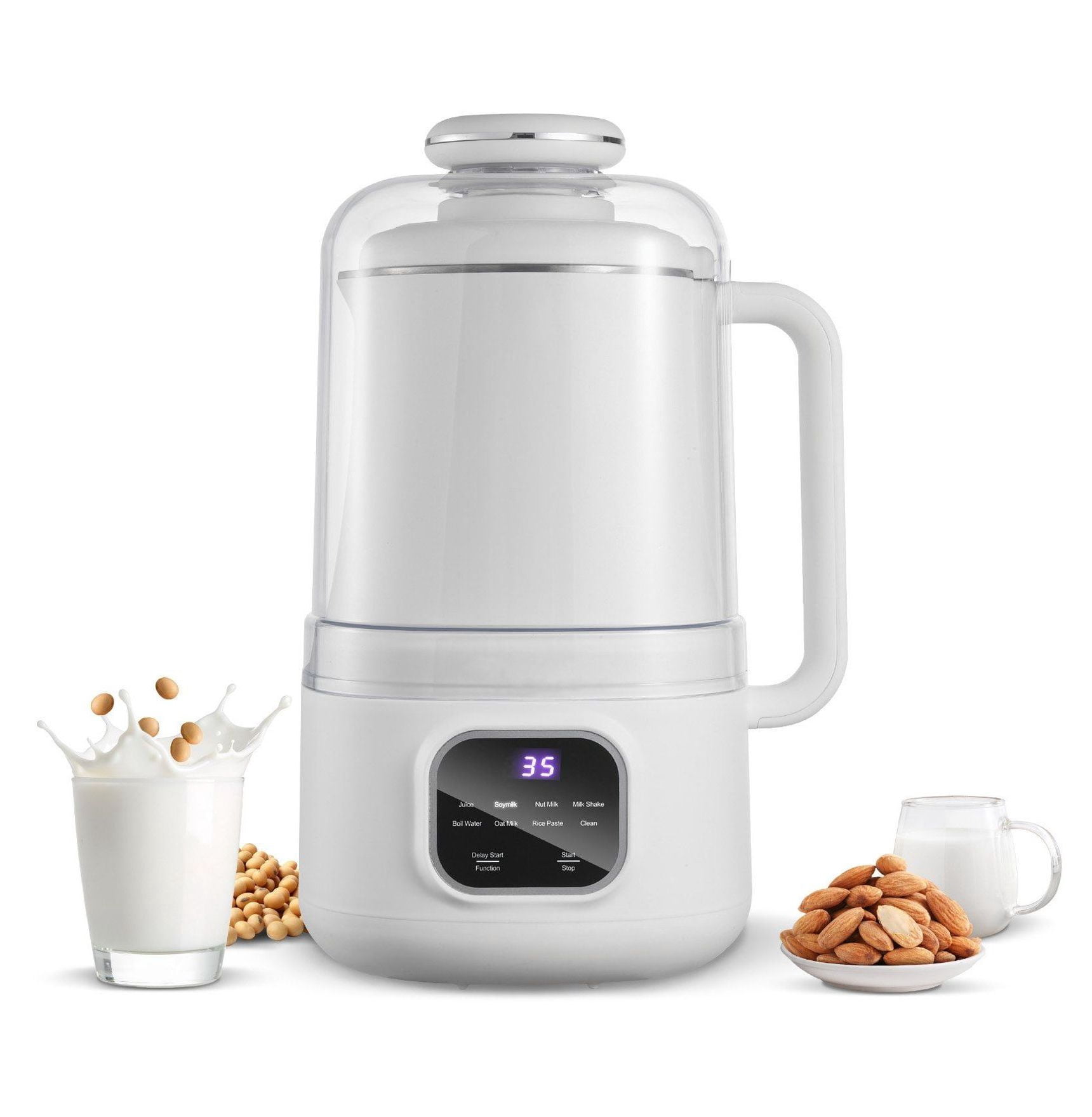 Nut Milk Maker 34oz, 8-in-1 Soy Milk Machine for Oat, Almond, Rice Milk ...