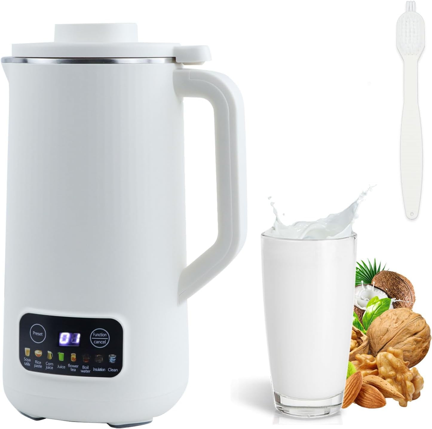 Nut Milk Maker Machine, 20 oz Automatic Milk Machine with 10 Blades ...
