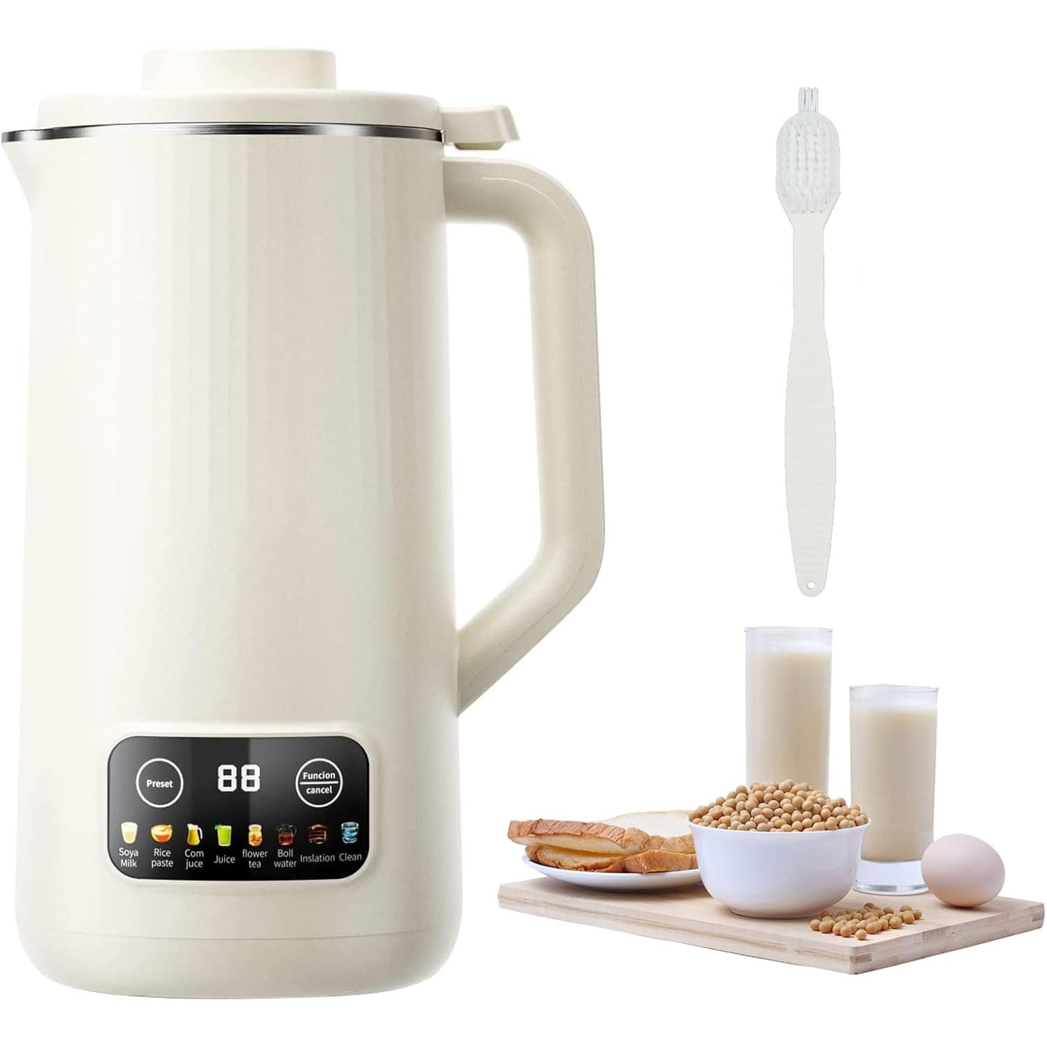 Nut Milk Maker, Multi-Functional Automatic Soy Milk Machine with 10 ...