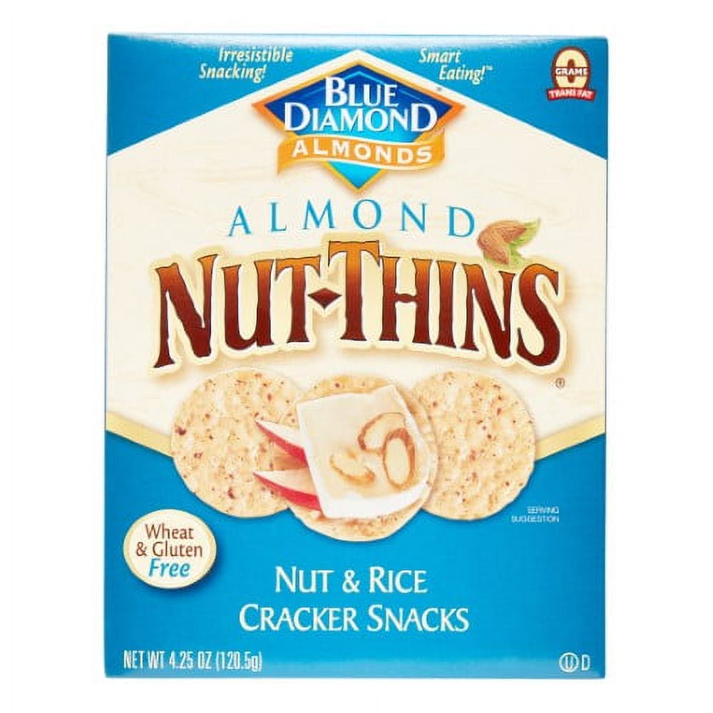 Nut & Rice Cracker Snacks - ALMOND NUT THIN CRACKERS (Pack of 3 ...