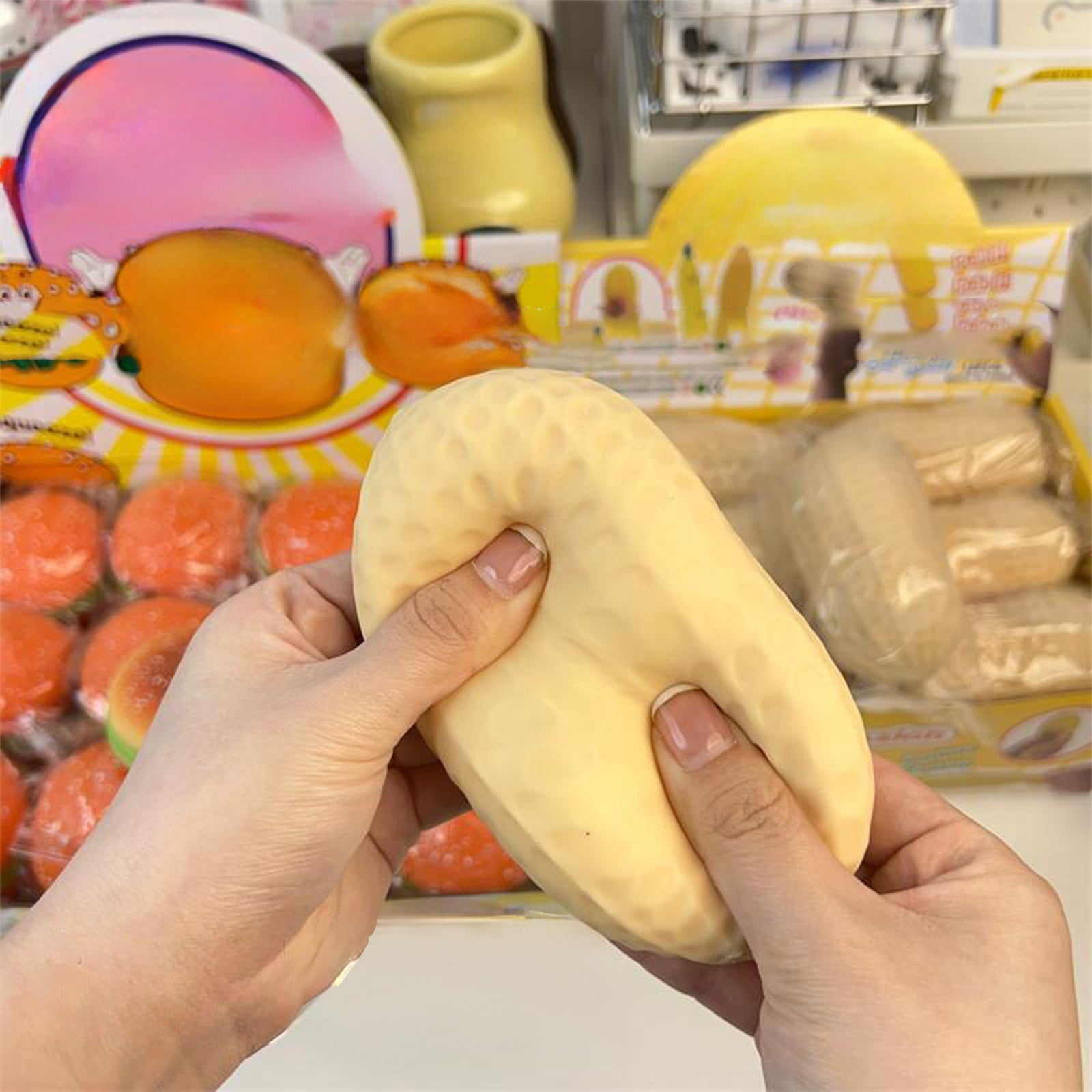 Nut Shaped Stress Relief Toy, Funny Foam Nut Squeeze Toy for Adults ...