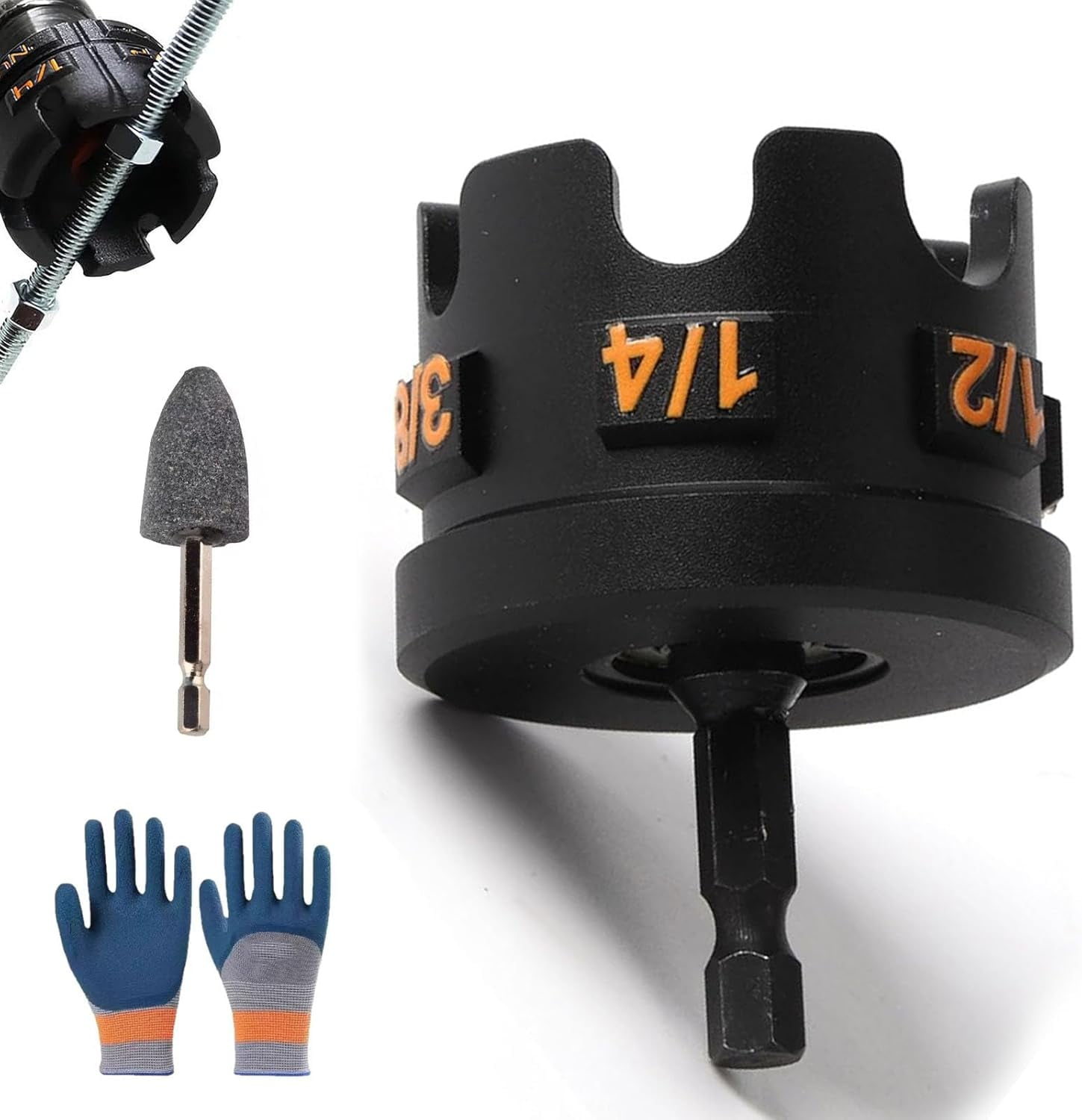 Nut Zipper Drill Attachment for 1/4" 3/8" 1/2" Threaded Rods - Hex ...