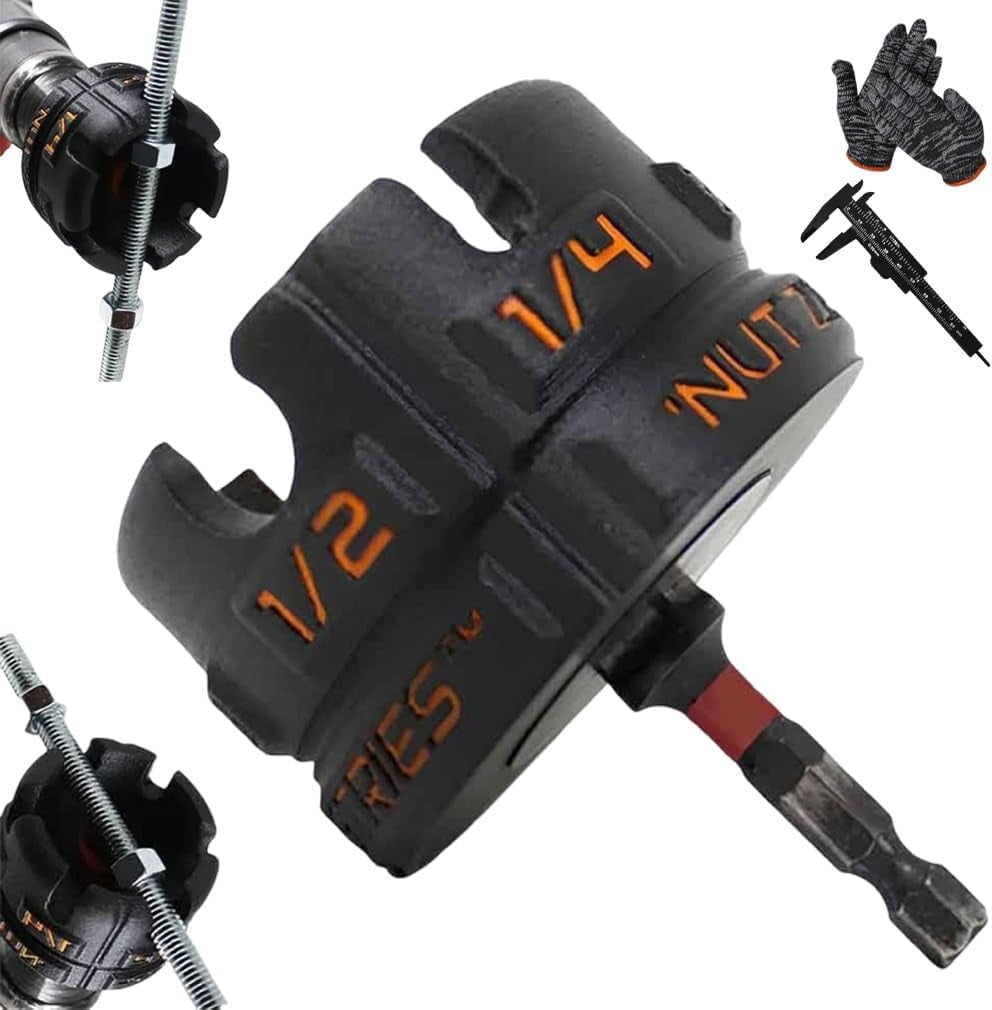 Nut Zipper Drill Attachment for Fast Nut and Bolt Removal, Nuts Remover Bolt Extractor Tool for ...