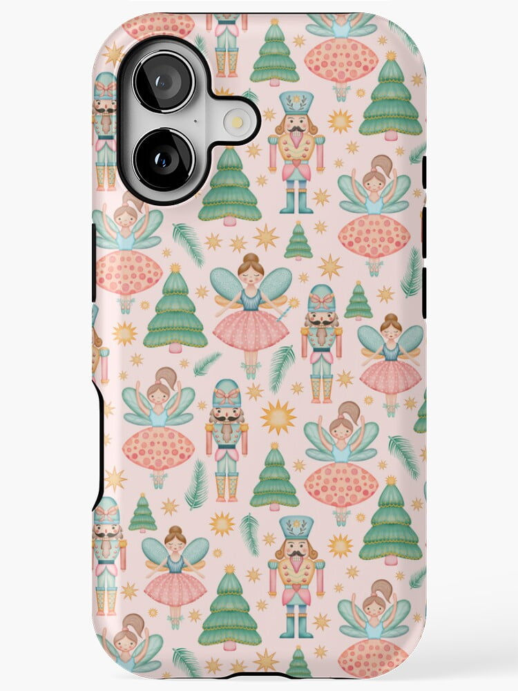 Nutcracker Ballet and Fairies on Soft Pink Phone Case for iPhone 17 16 ...