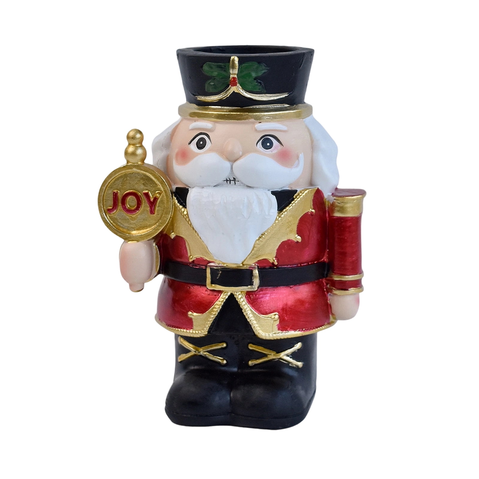 Nutcracker Candle Holder, 5.3" Nutcracker Soldier Statue Candlestick ...