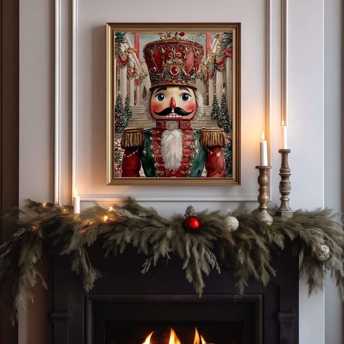 Nutcracker Christmas Art Print: Holiday Wall Decor #626, Unframed ...