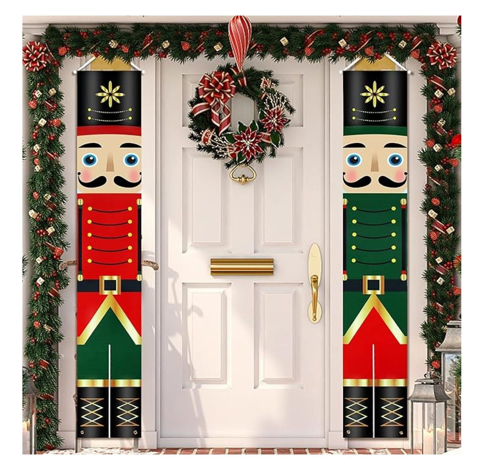 Nutcracker Christmas Banner Decorations, Solider Christmas Porch Sign ...