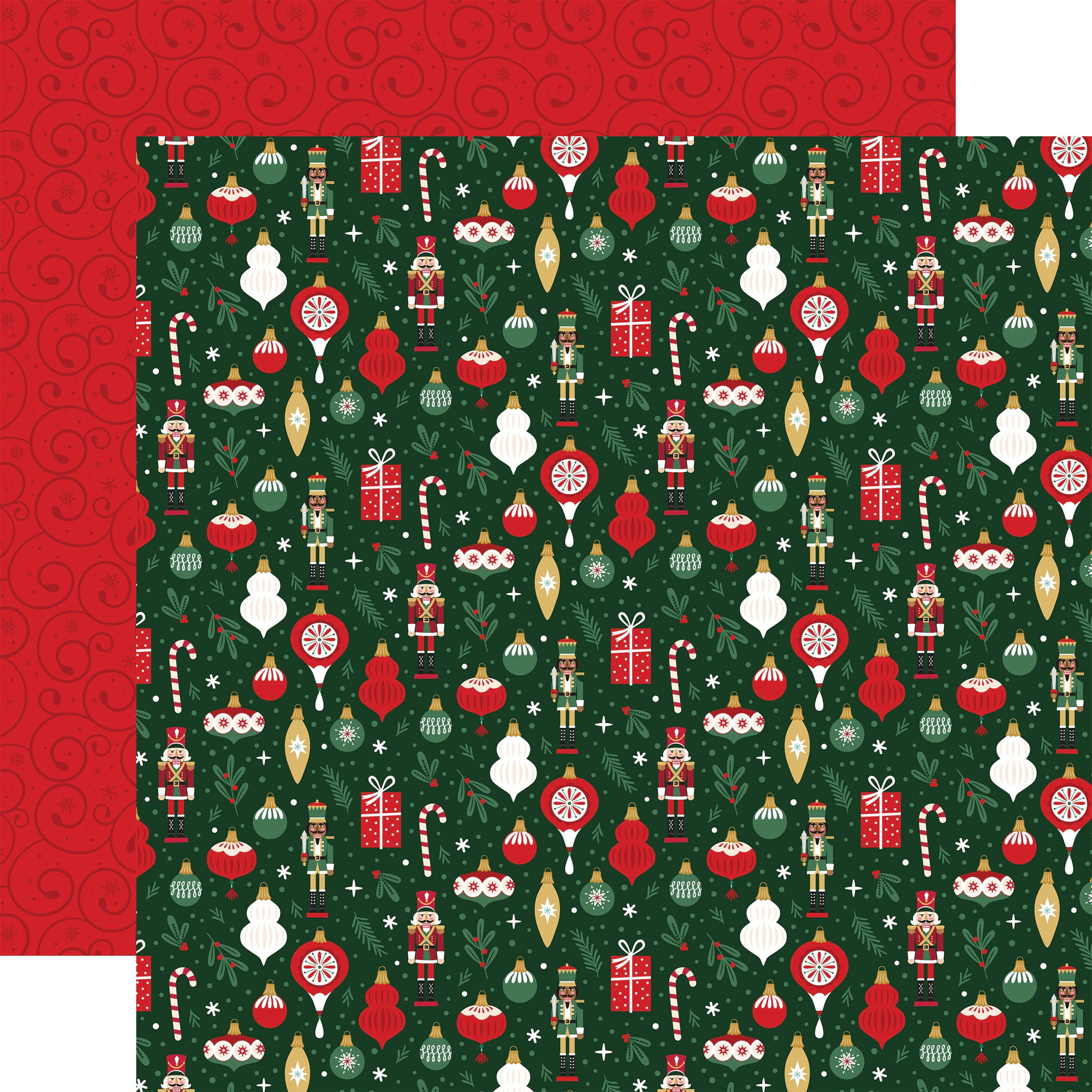 Nutcracker Christmas Double-Sided Cardstock 12"X12"-Tree Essentials ...