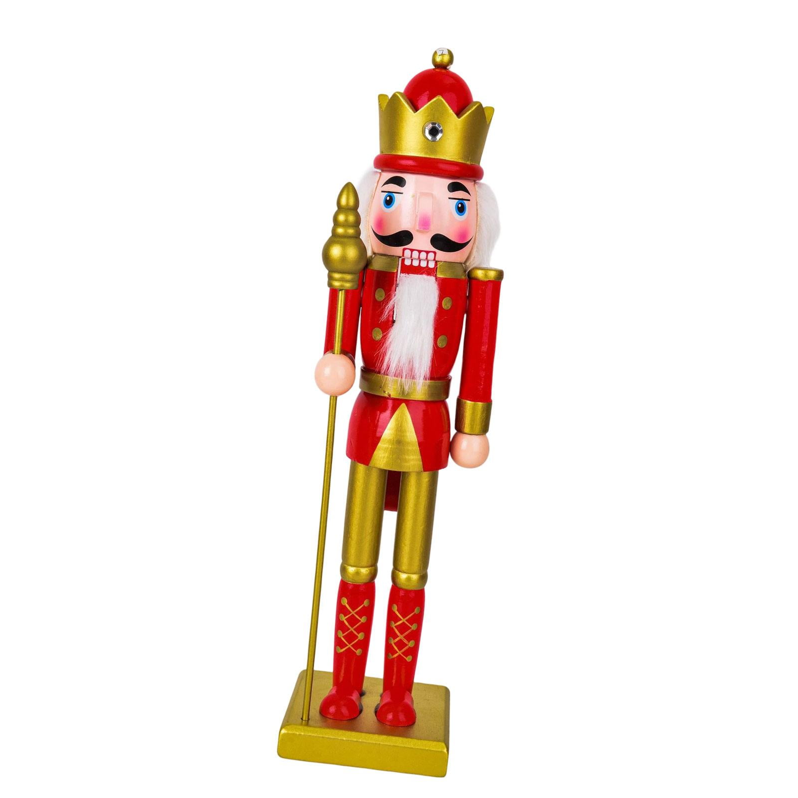 Nutcracker Doll Wooden Statue Christmas Tabletop Ornament Large Size ...