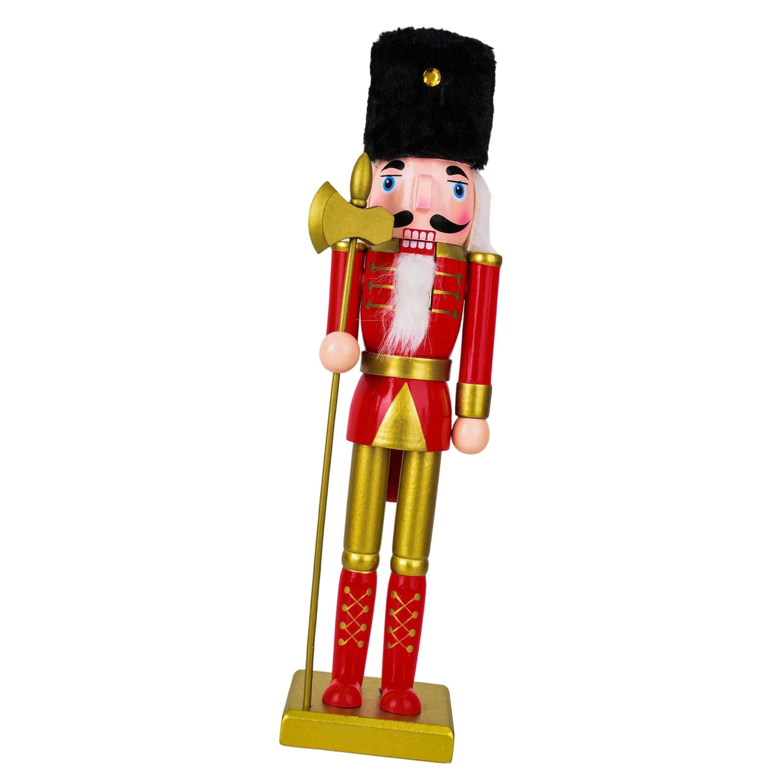 Nutcracker Figure Christmas Decoration Wooden Desktop Ornament Enlarged ...