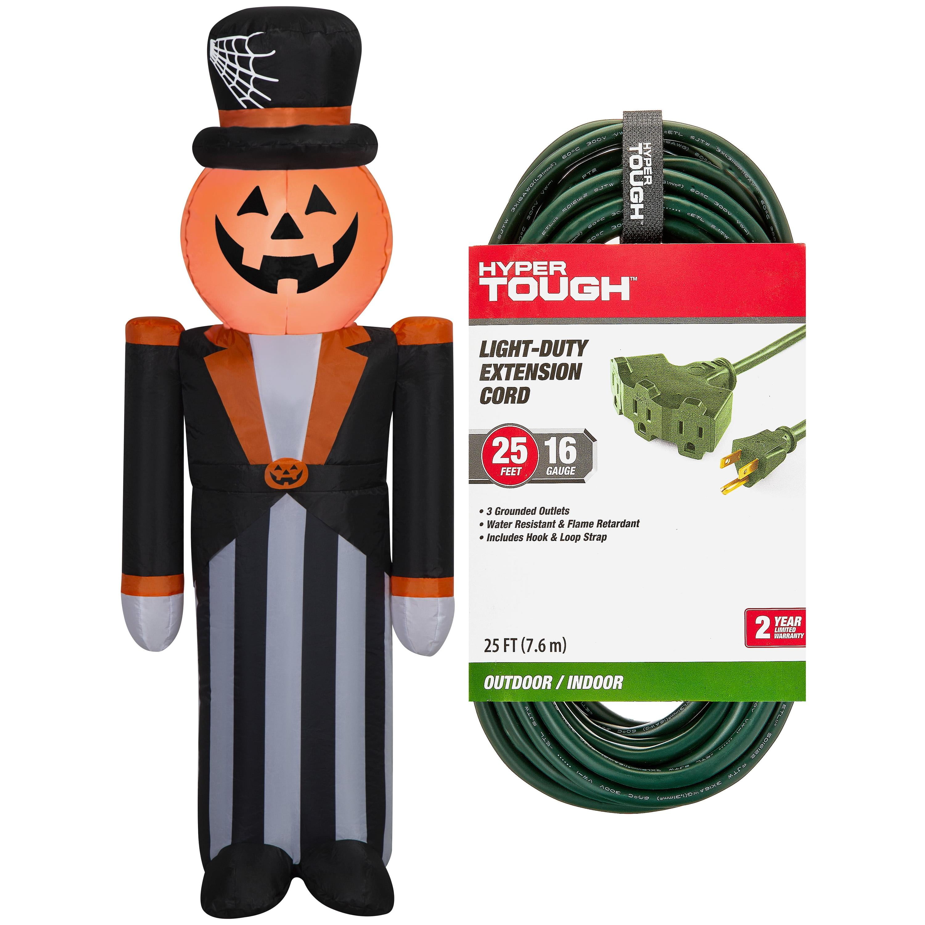 Nutcracker Pumpkin Yard Inflatable + Hyper Tough 25FT Tri-Outlet ...