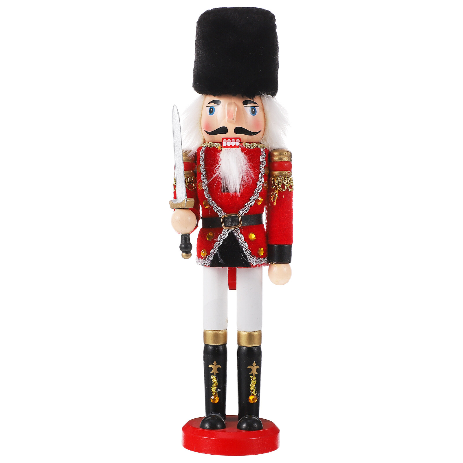 Nutcracker Puppet Desktop Ornaments Wooden Walnut Soldier Desktop Decor ...