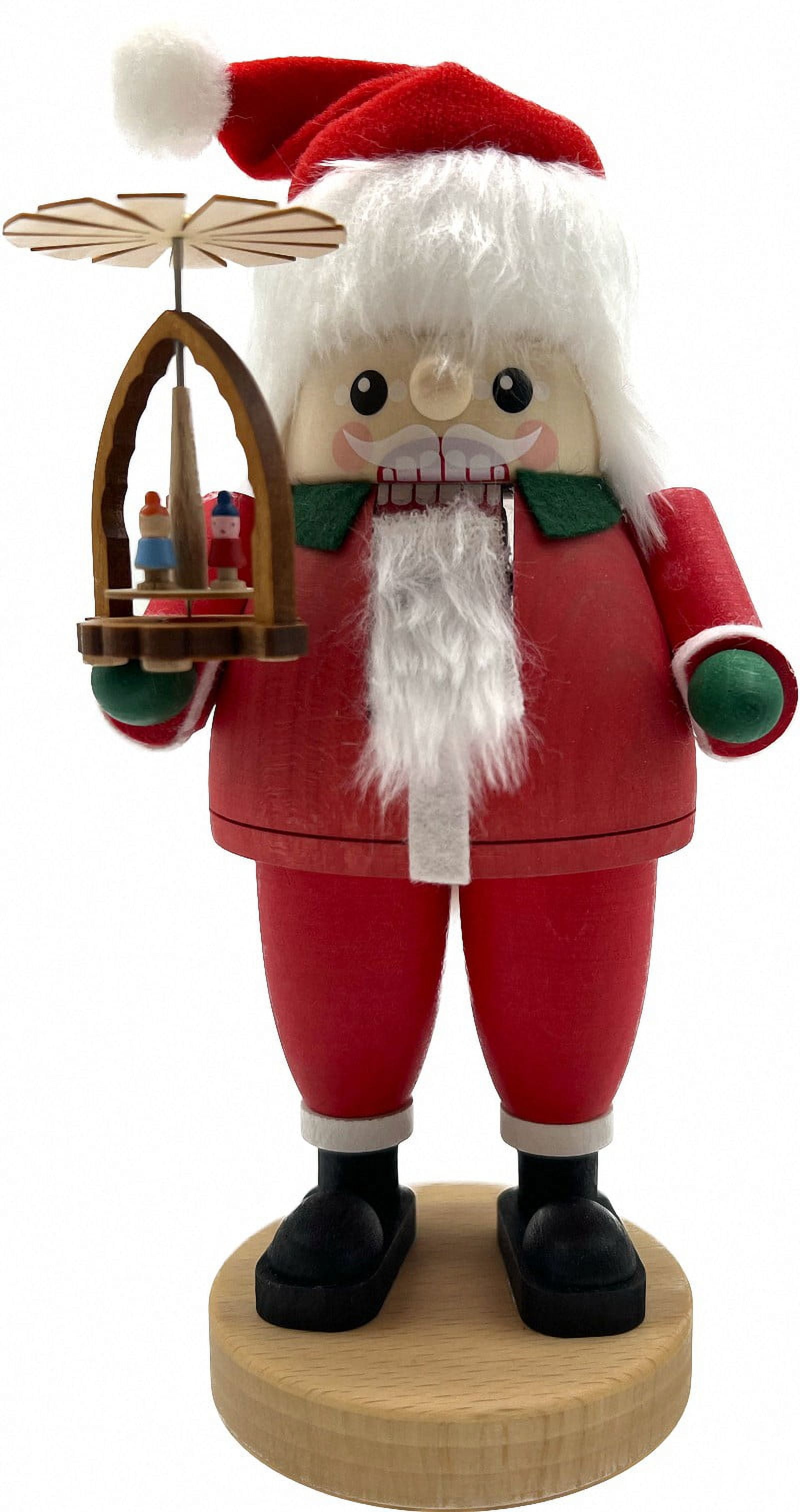 Nutcracker Santa Claus with pyramid, 21 cm high, original Erzgebirge by ...