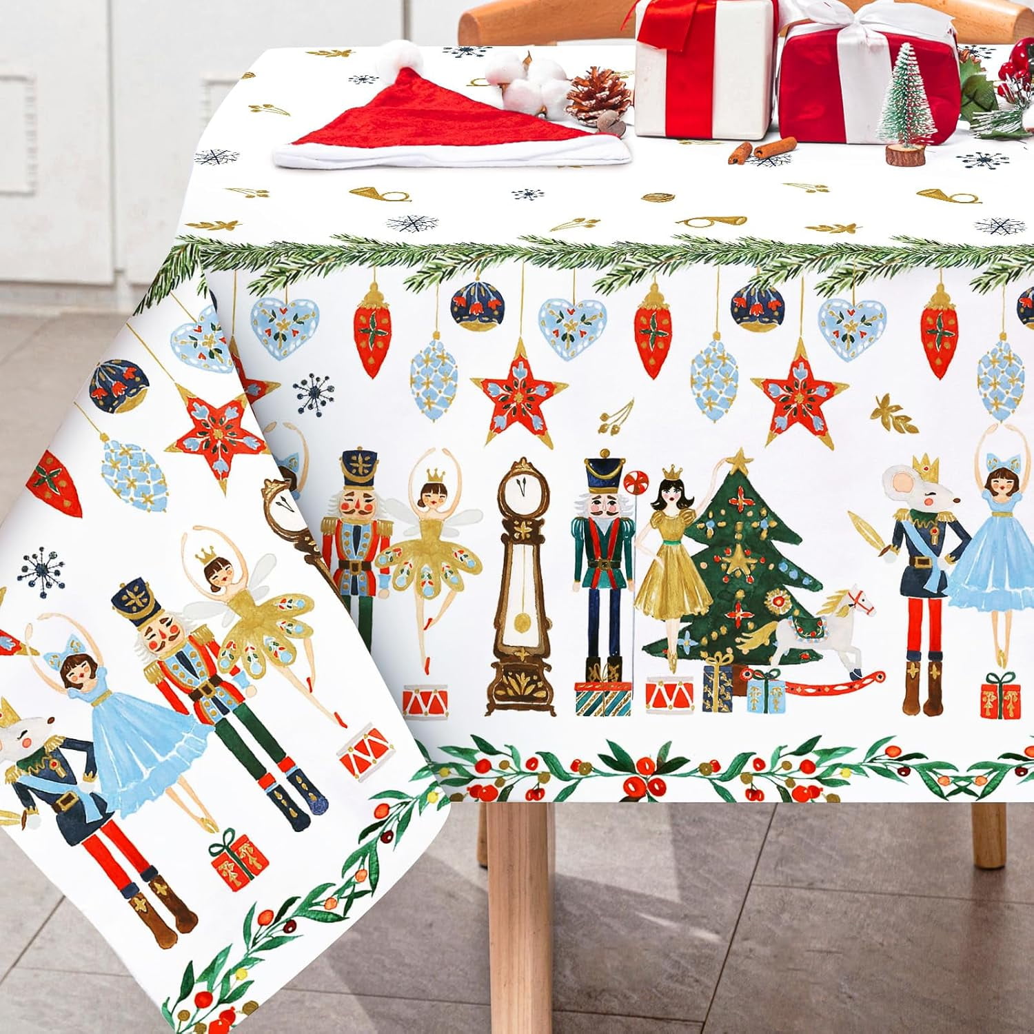Nutcracker Tablecloth Rectangle Nutcracker Fabric Table Cloth Washable ...