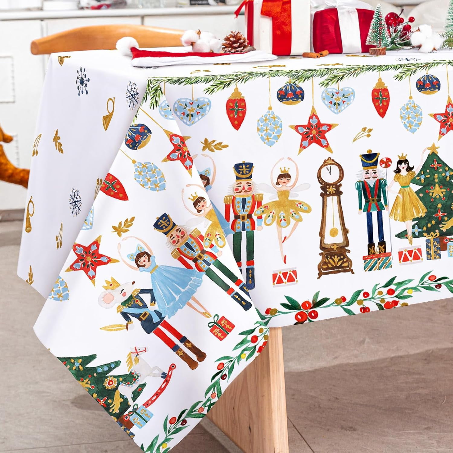Nutcracker Tablecloth Rectangle Nutcracker Fabric Table Cloth Washable ...